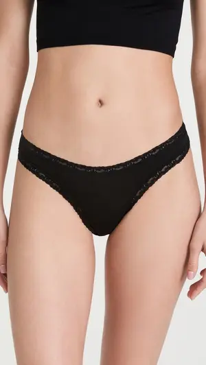 STRIPE & STARE Thong 4 Pack Box - Black