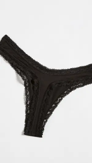 STRIPE & STARE Thong 4 Pack Box - Black