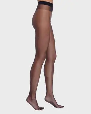 Wolford Nude 8 Sheer Tights Black