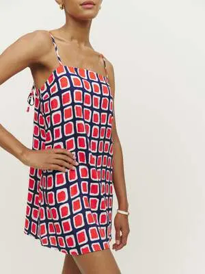 REFORMATION Reformation Aubree Linen Mini Dress Napoli