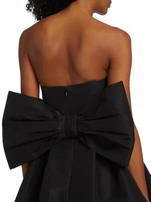 Alexia Maria Paige Silk Faille Bow Minidress