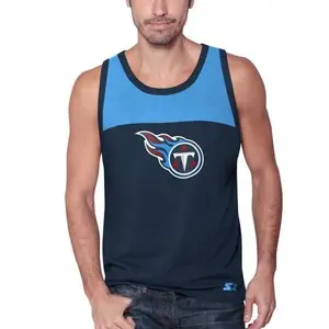 STARTER Blue Tennessee Titans Team Touchdown Fashion Tank Top - Navy