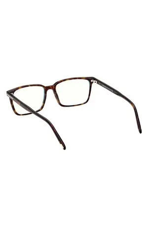 TOM FORD 55mm Rectangular Blue Light Blocking Eyeglasses