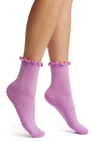UGG UGG(r) Karsyn Lettuce Edge Crew Socks Bodacious