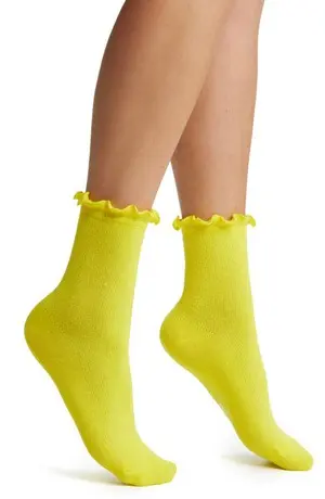 UGG Karsyn Lettuce Edge Crew Socks - Firefly