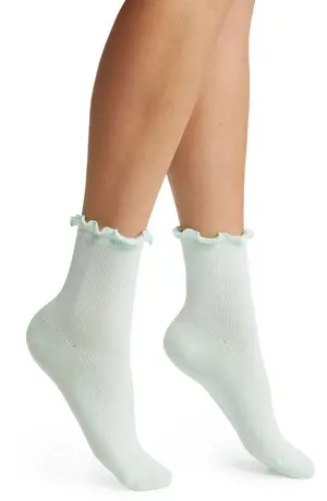 UGG UGG(r) Karsyn Lettuce Edge Crew Socks Misty Jade
