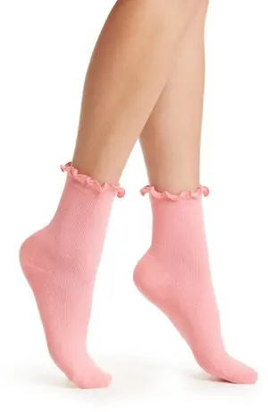 UGG Karsyn Lettuce Edge Crew Socks - Sunrise