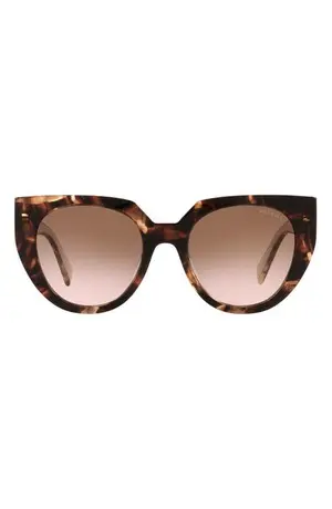 Prada 53mm Cat Eye Sunglasses - Caramel Tortoise/brown Gr