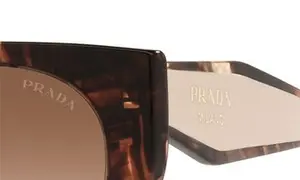 Prada 53mm Cat Eye Sunglasses - Caramel Tortoise/brown Gr