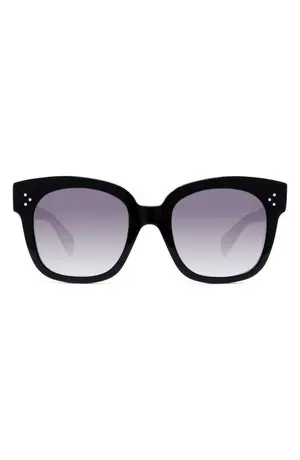 Celine CELINE 54mm Square Sunglasses Black/smoke