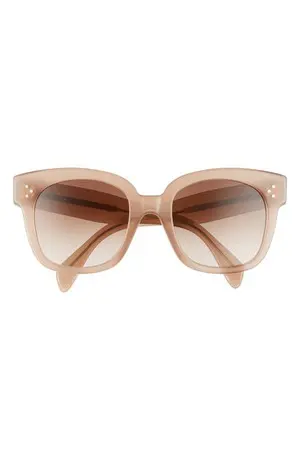 Celine CELINE 54mm Square Sunglasses Light Brown/gradient Brown