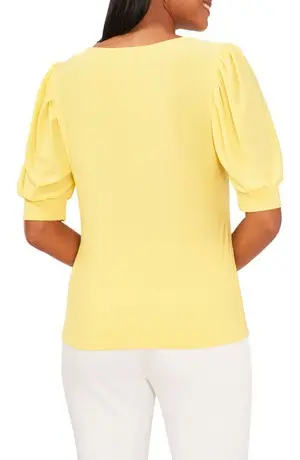 Chaus Balloon Sleeve Jersey Top - Midday Sun