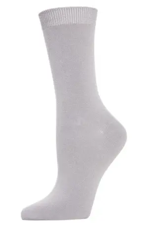 MEMOI Seamless Crew Socks Ash