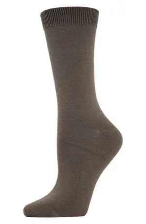 MEMOI Seamless Crew Socks Military Olive