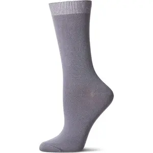 MEMOI Seamless Crew Socks Smoky Blue