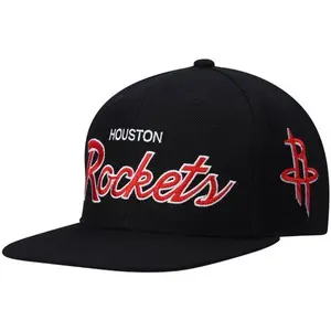 Mitchell & Ness Houston Rockets Hardwood Classics Script 2.0 Snapback Hat - Black