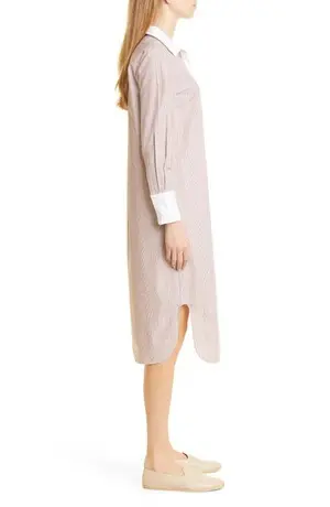 Misook Stripe Cotton Shirtdress