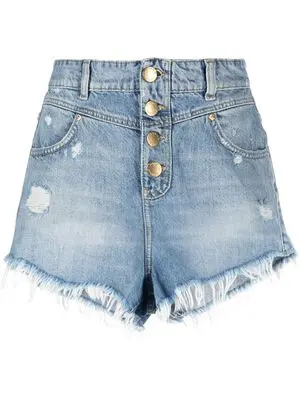 Pinko Distressed Frayed Shorts