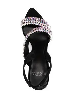 ALEXANDRE BIRMAN Crystal-embellished Leather Sandals