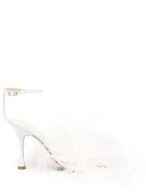 Magda Butrym Ostrich-feather Strappy Sandals