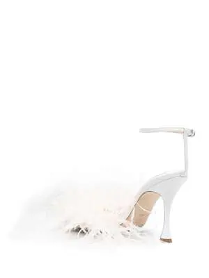 Magda Butrym Ostrich-feather Strappy Sandals