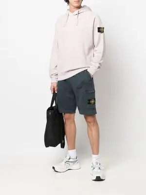 Stone Island Logo-patch Knee-length Shorts
