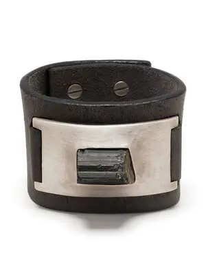 PARTS OF FOUR Amulet Leather Cuff - Grey