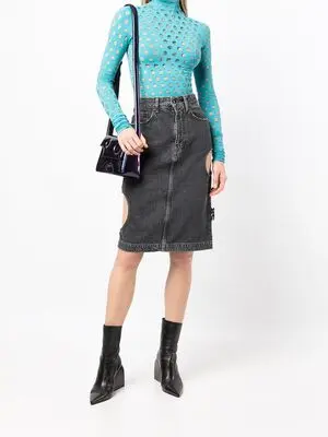 Off-White Meteor Denim Pencil Skirt