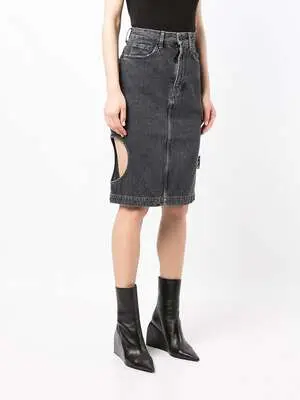 Off-White Meteor Denim Pencil Skirt