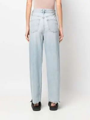 AGOLDE High-waisted Pleated Straight-leg Jeans