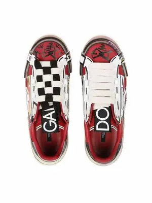 Dolce & Gabbana Portofino Hand-painted Sneakers
