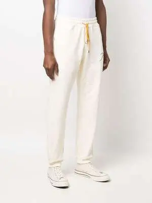 Rhude Logo-embroidered Track Pants - Neutrals