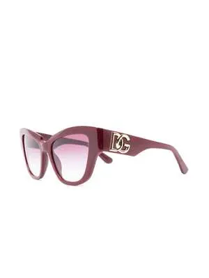 Dolce & Gabbana Logo-plaque Butterfly-frame Sunglasses