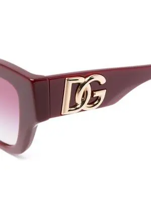 Dolce & Gabbana Logo-plaque Butterfly-frame Sunglasses