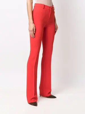 Roberto Cavalli Flared Trousers With Tiger Tooth Detail