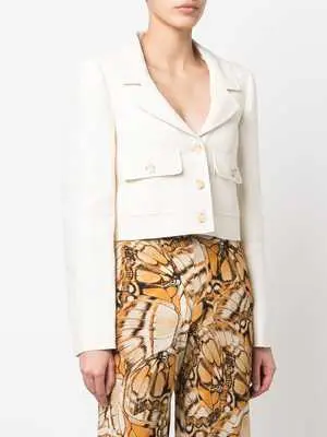 Alberta Ferretti Single-breasted Cropped Blazer