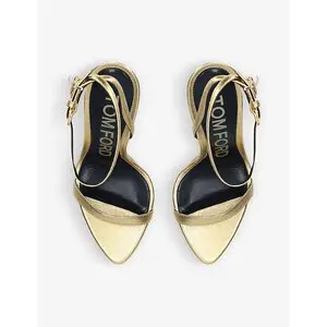 TOM FORD Padlock Leather Heeled Sandals