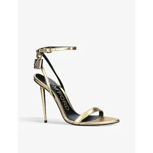 TOM FORD Padlock Leather Heeled Sandals