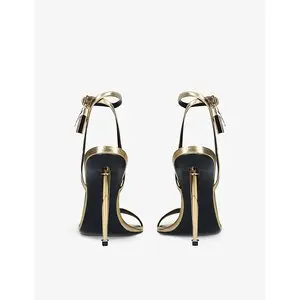 TOM FORD Padlock Leather Heeled Sandals