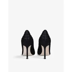 Manolo Blahnik Hangisi 105 Polka-dot Woven Courts