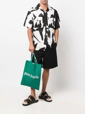 Palm Angels Logo-print Tote Bag - Green