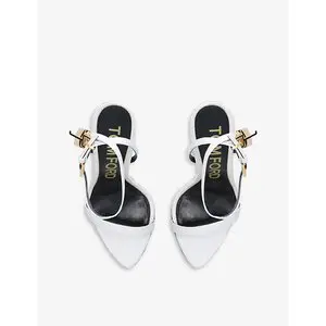 TOM FORD Padlock Leather Heeled Sandals
