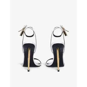 TOM FORD Padlock Leather Heeled Sandals