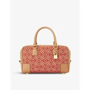 Loewe Ladies Brown And Red Amazona 23 Leather Shoulder Bag, Size: 15.5x23x9.7cm Brown/red