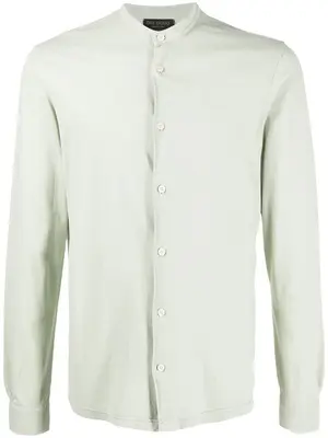 DELL'OGLIO Collarless Cotton Shirt