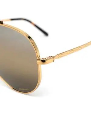 Ray-ban Mirrored-lens Aviator Sunglasses - Gold