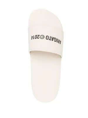 Axel Arigato Logo-print Pool Slides - Neutrals