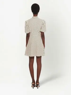 Miu Miu Polka-dot Mini Silk Dress