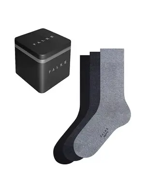 Falke Men's Happy Box Socks Set, 3-Pack - Grey Multi  Grey Multi