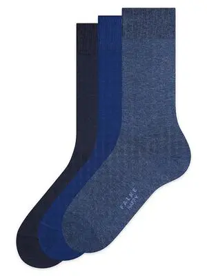 Falke Men's Happy Box Socks Set, 3-Pack - Grey Multi  Metal